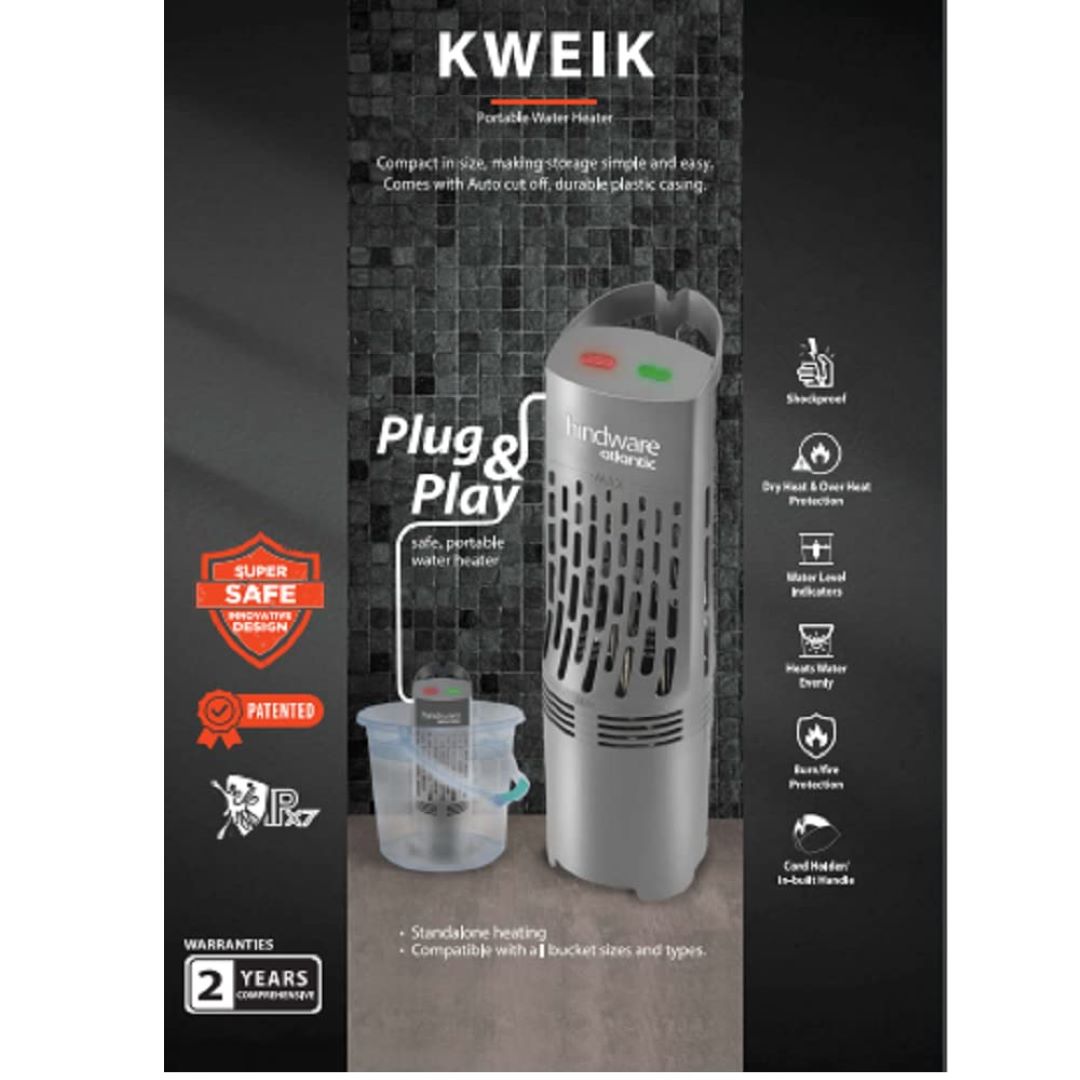 HINDWARE ATLANTIC KWEIK_1.5KW PORTABLE WALL MOUNT WATER HEATER ...